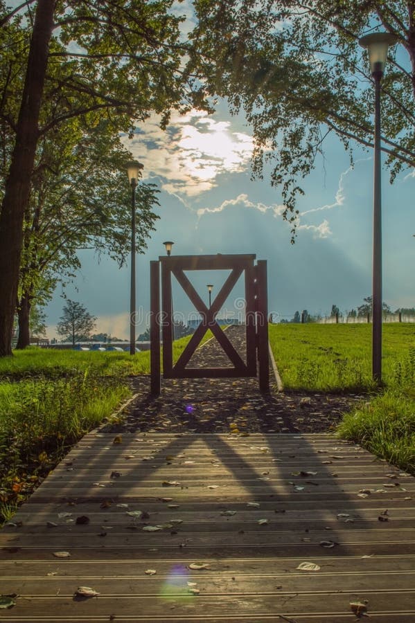 Gate Landscape stock image. Image of field, crop, fence - 44501107