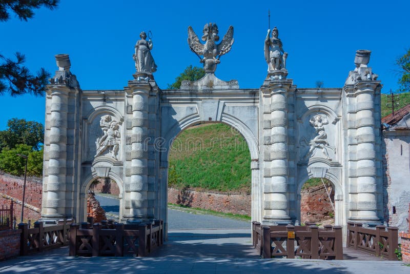 Gate Leading To Alba Iulia Fortress in Romania Stock Image - Image of ...