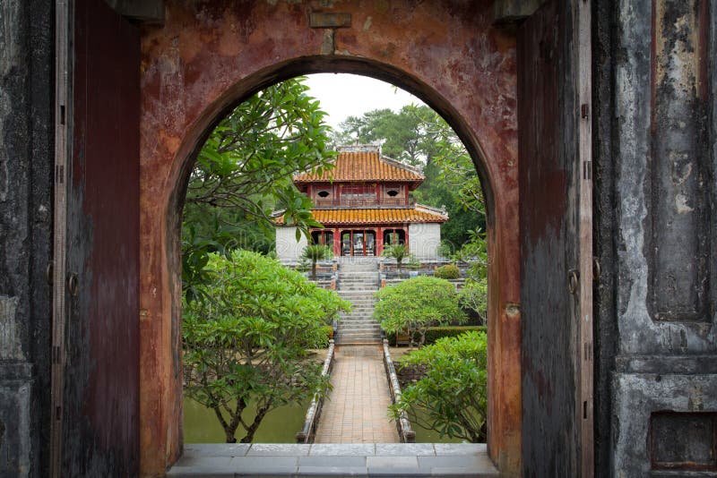 Gate and Ancient Chinese Temple Stock Image - Image of china, asian ...