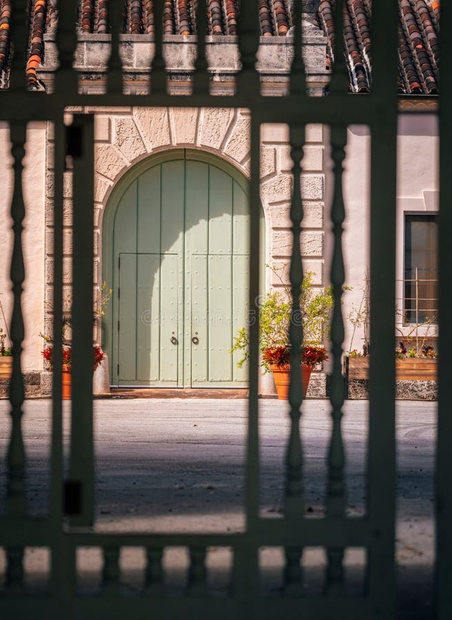 Gate Leading To the Entrance of a Building Stock Photo - Image of path ...