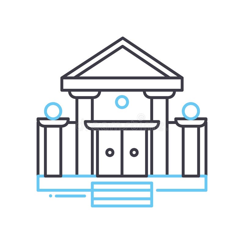 Gate Line Icon, Outline Symbol, Vector Illustration, Concept Sign Stock ...