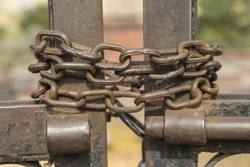 Gate lock stock photo. Image of protection, closeup, safeguard - 70562078