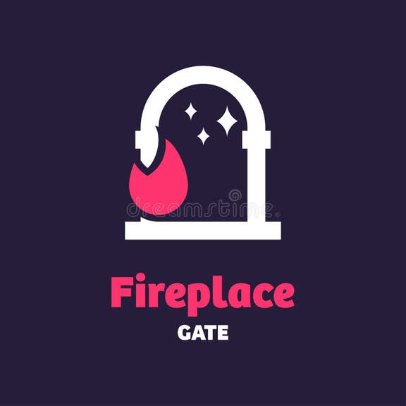 Fire Gate Logo stock illustration. Illustration of fire - 264412896