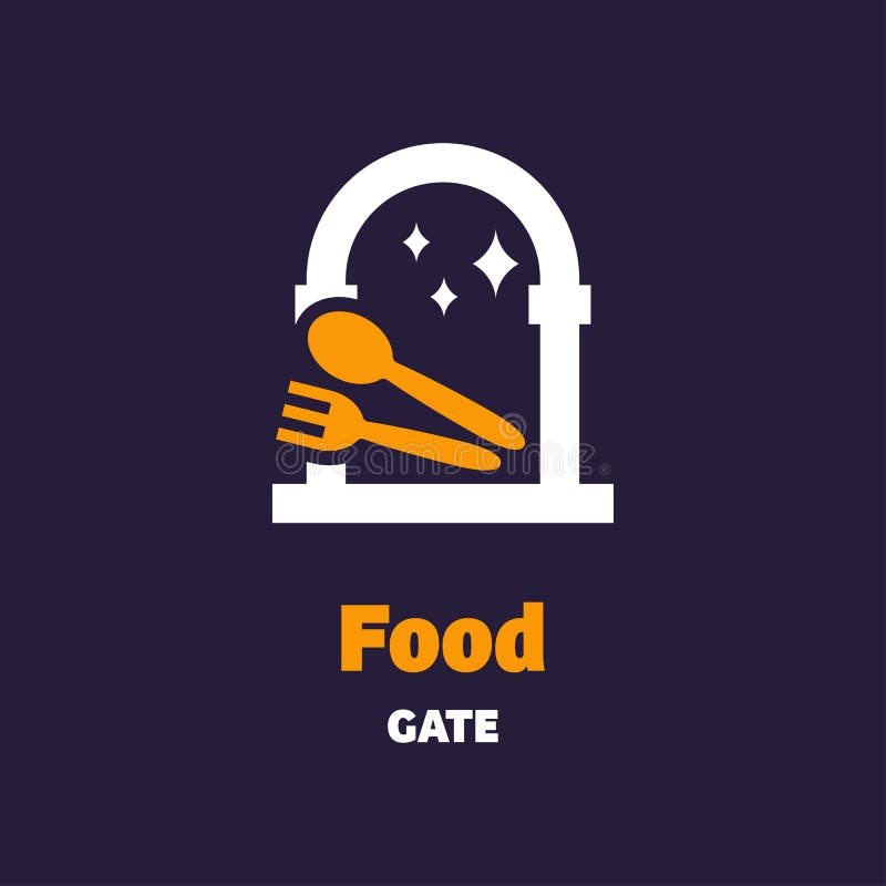 Food Gate Logo stock illustration. Illustration of architecture - 264412913