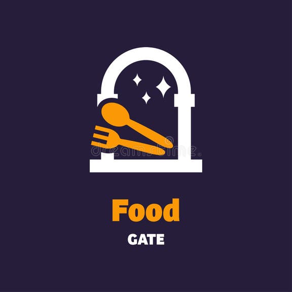 Food Gate Logo stock illustration. Illustration of architecture - 264412913