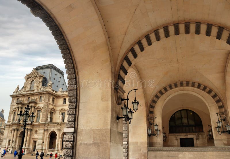 Gate in the Louvre. stock photo. Image of cityscape, medieval - 27458884