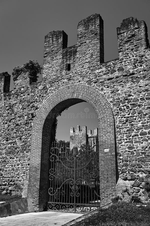 Gate in a Medieval Defensive Wall in the City of Este Stock Photo ...