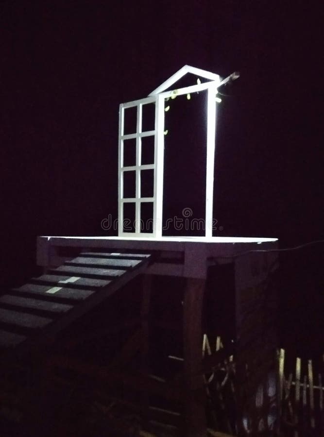 Even without the Moon the Gate at Night Looks Amazing Stock Photo ...