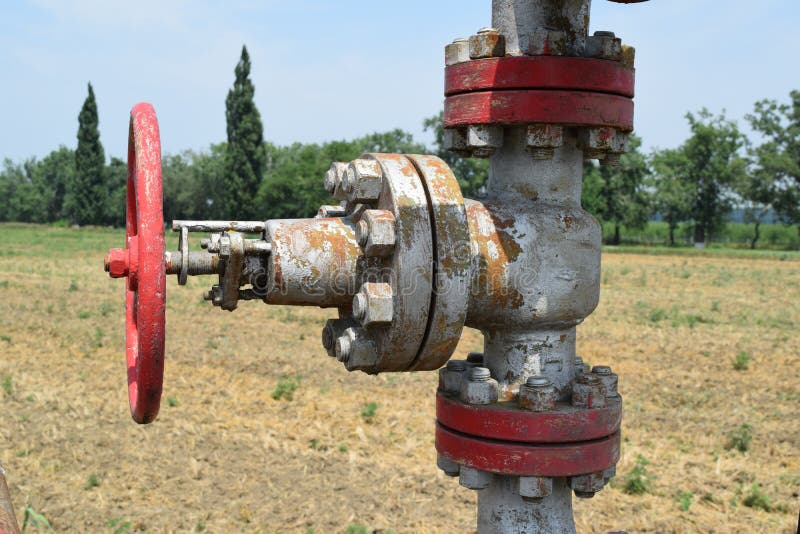 The gate on an oil well stock photo. Image of factory - 59193326