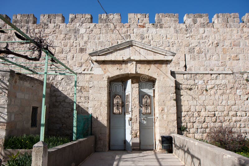 Gate in old Jerusalem stock image. Image of city, arab - 186216135