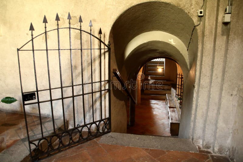 The Gate Opened To Reach the Crypt Stock Image - Image of religion ...