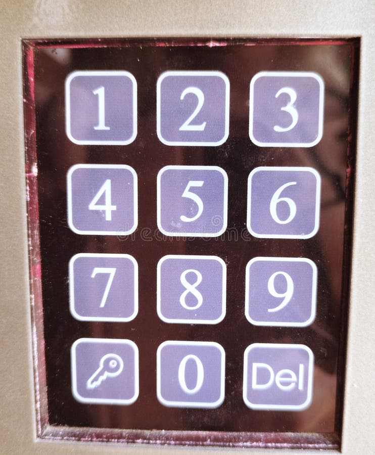 Gate Opening Keypad with Grey Background and White Numbers and Symbols ...