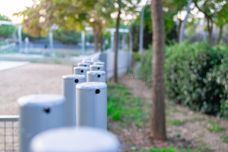 Gate posts stock image. Image of perspective, urban - 139948189