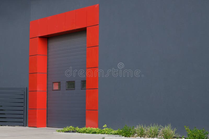 Grey Roller Shutter Entrance for Industrial Building S Loading Area ...