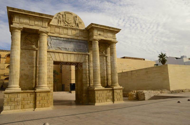 Gate of the Roman bridge stock image. Image of door, bridge - 26465723