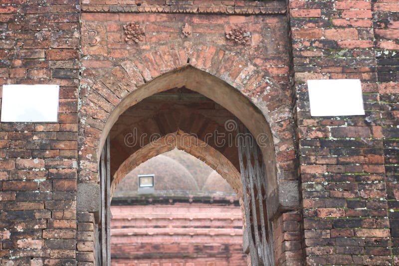 Gate of Round Shape on Front Side a Mosque Beautiful Photo Stock Image ...