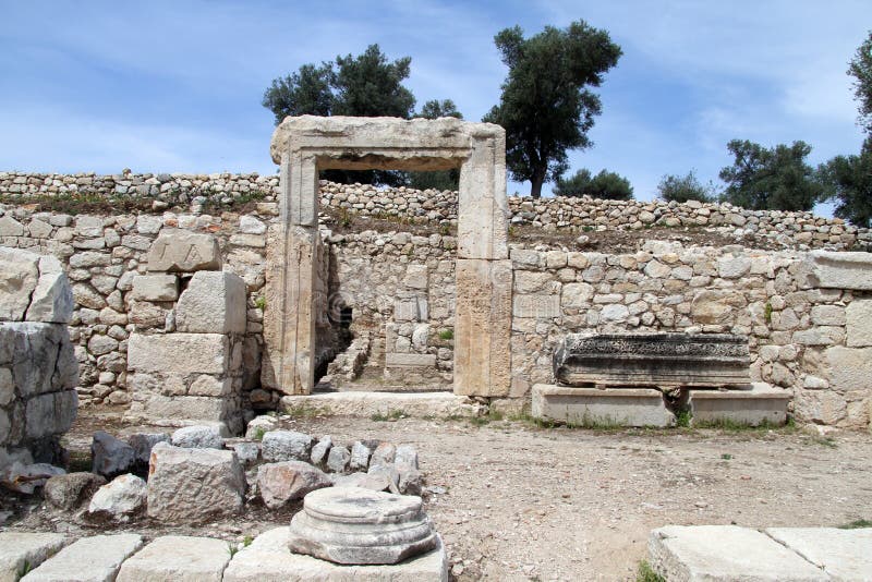 Gate and ruins stock image. Image of ruins, lycia, tree - 31944197