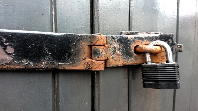 Gate Security Steel Padded Lock Stock Image - Image of lock, padded ...