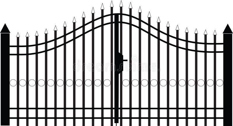 Gate silhouette vector stock vector. Illustration of decorative - 12968021