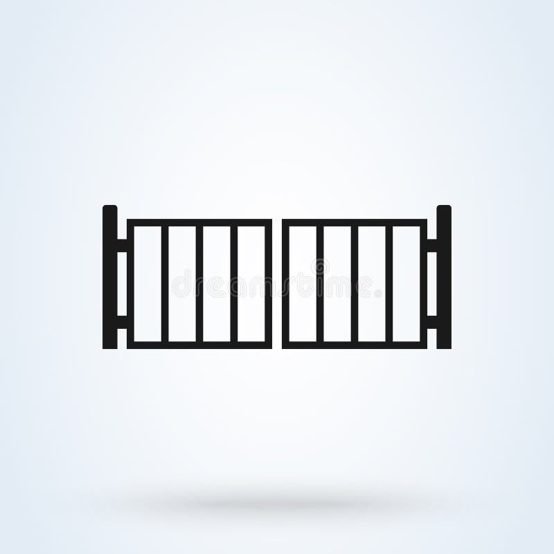 Gate Simple Vector Modern Icon Design Illustration Stock Vector ...