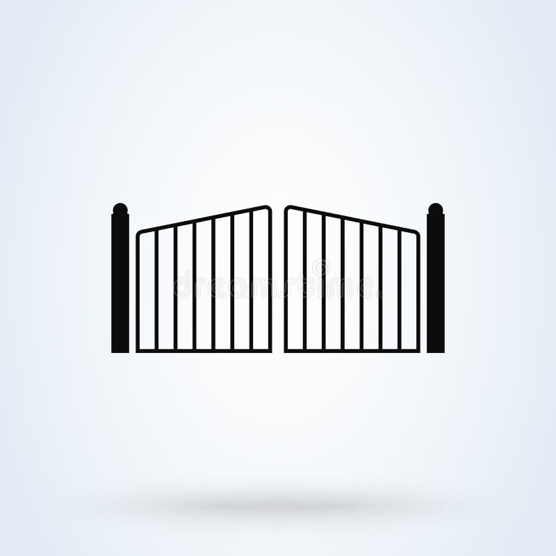 Gate Simple Vector Modern Icon Design Illustration Stock Vector ...