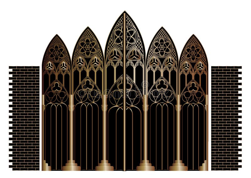 Gate Sketch, Forged Metal Elements, Artistic Forging.Gate in the Gothic ...
