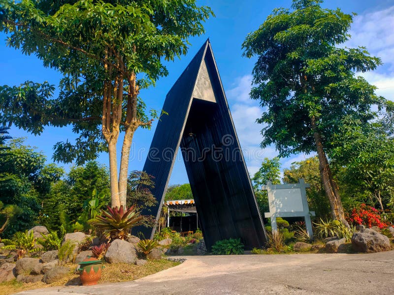 The Gate with the Steep Triangular Roof is Very Interesting. Stock ...