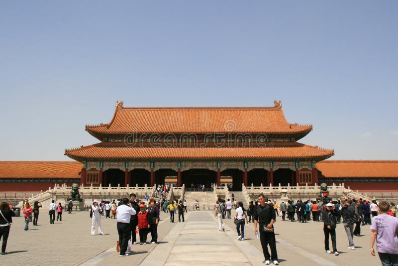 Gate of Supreme Harmony - Forbidden City - Beijing - China Editorial ...