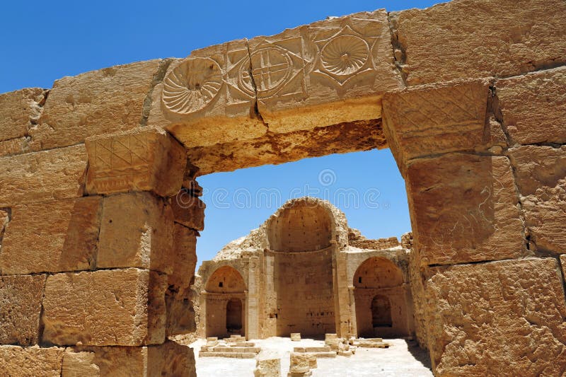 Gate To the Ancient Churc of Shivta Stock Image - Image of desert ...