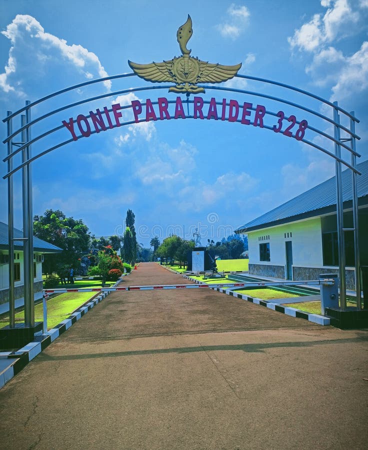 The Gate To Battalion 328 Cilodong Editorial Stock Photo - Image of ...