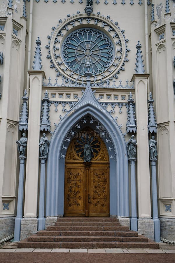 A Gate To Catholic Church in Peterhoff Stock Photo - Image of ...