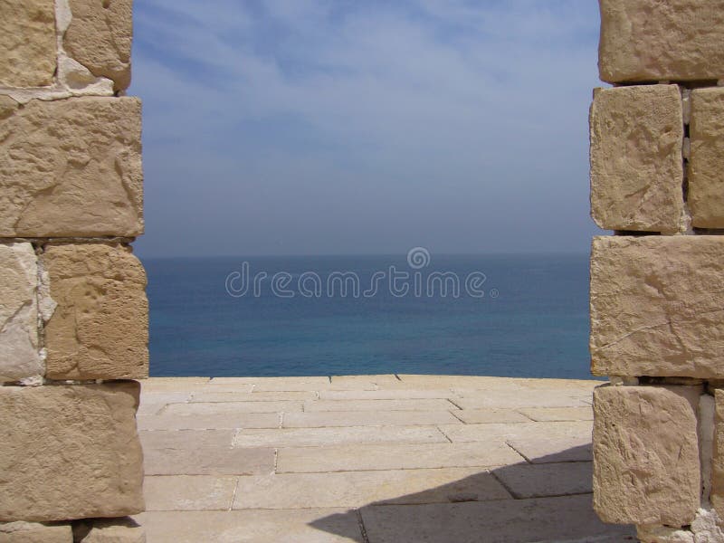 Gate to the ocean stock photo. Image of landscape, historical - 2614418