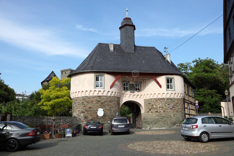 Gate To the Old Castle in Runkel. Germany Editorial Photography - Image ...