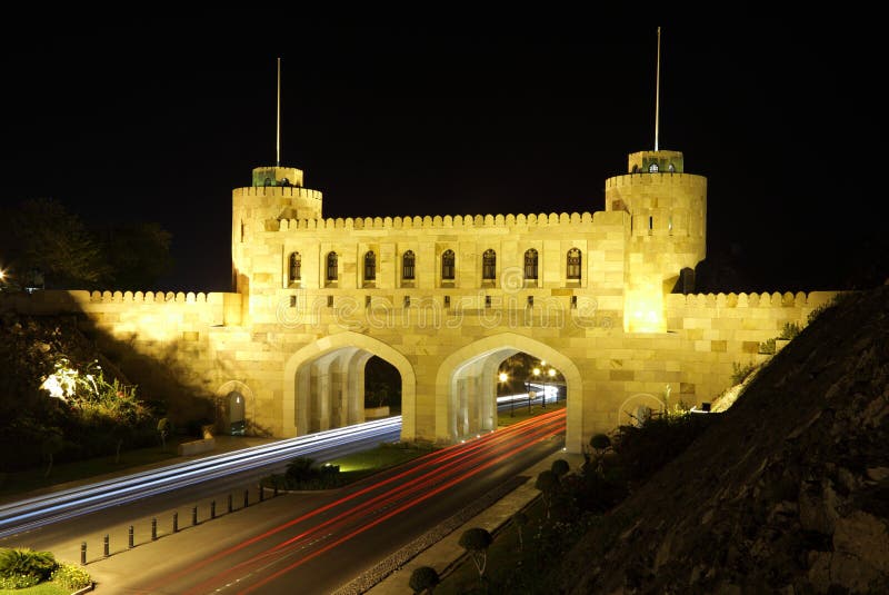 Gate To the Old Town of Muscat Stock Photo - Image of middle, arabic ...