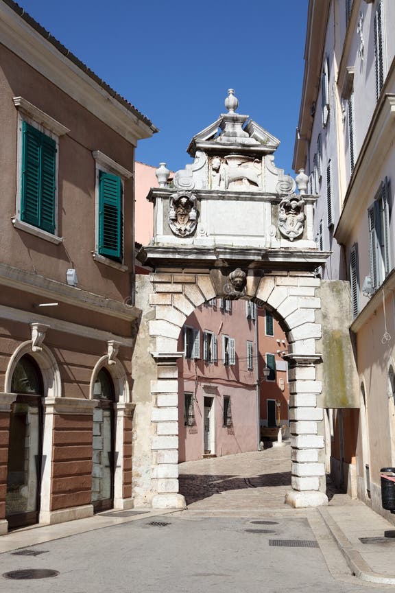 Gate to old town of Rovinj stock image. Image of rovinj - 15543457