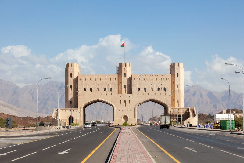 Gate To the Town of Samail, Oman Stock Image - Image of middle ...