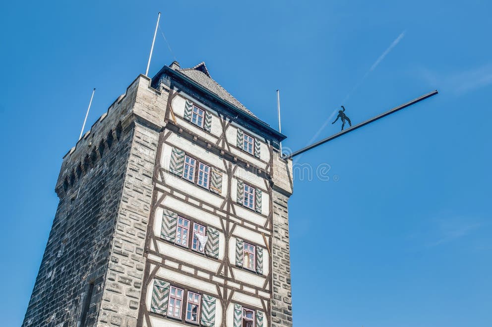 Gate Tower in Esslingen am Neckar, Germany Stock Photo - Image of ...