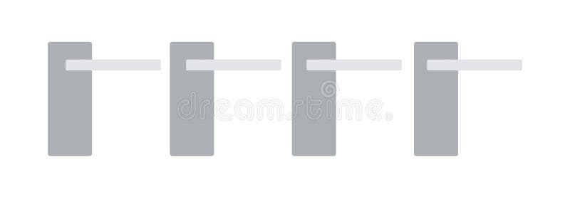 Gate Turnstiles Vector Flat Isolated on White Stock Vector ...