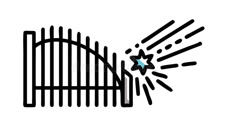 Gate Under Attack Icon, Security Breach Explosion, Vector Design ...