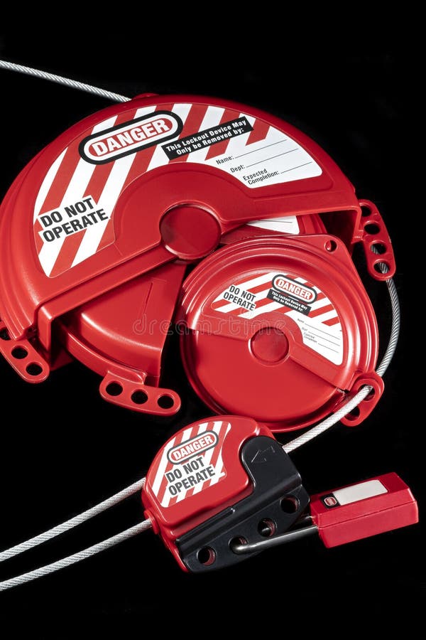 Gate Valve and Cable Lockout Systems Stock Image - Image of device ...