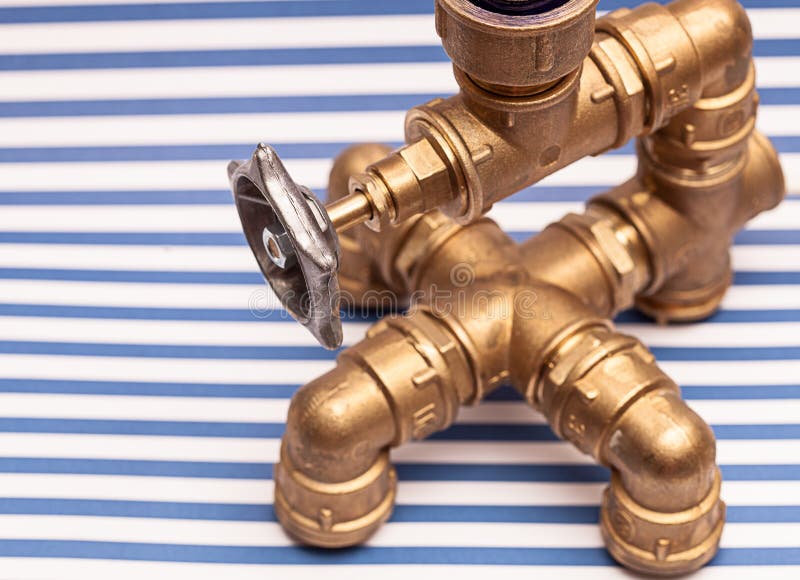 Gate valve stock photo. Image of control, golden, construction - 79954714