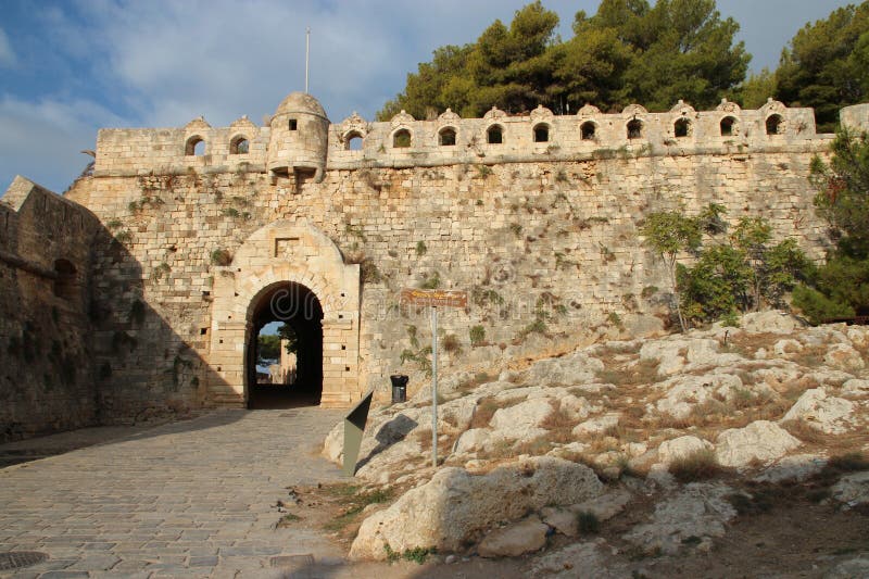 Gate of the Venitian Fortress in Rethymno in Crete (greece) Stock Image ...