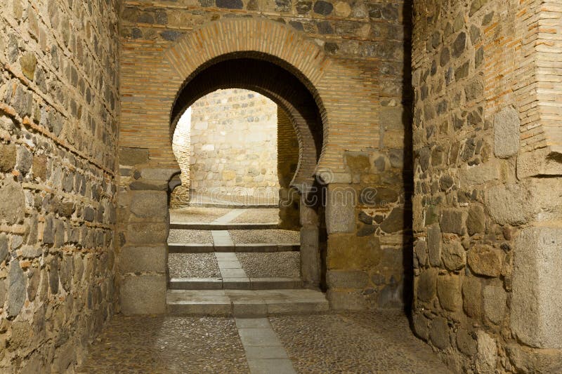 Gate in the Walls. Toledo, Spain Stock Image - Image of gate, building ...
