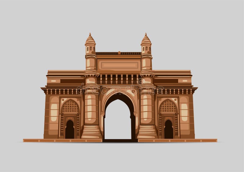 Gate Way of India Mumbai. Abstract Vector Illustration Stock Vector ...