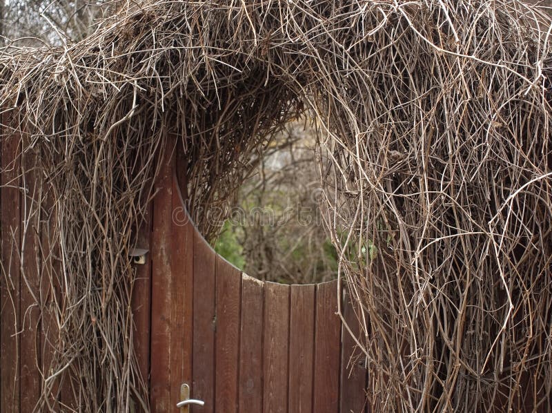 Gate with a Window in the Fence Stock Image - Image of historic ...