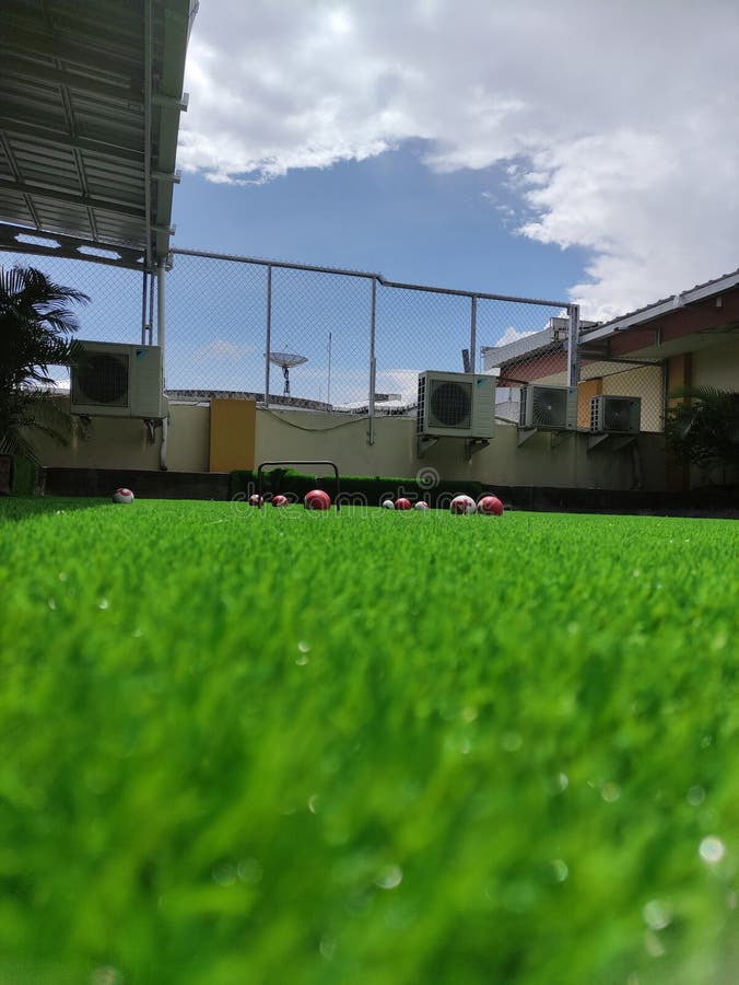 Gateball at rooftop stock image. Image of play, morning - 261942561