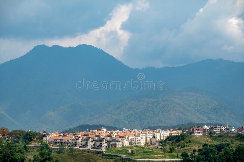 Gated Community at the Foot of a Mountain Stock Image - Image of trees ...