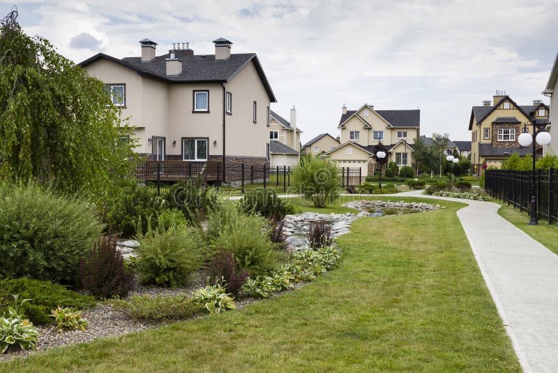 Gated development editorial stock image. Image of grass - 42942059