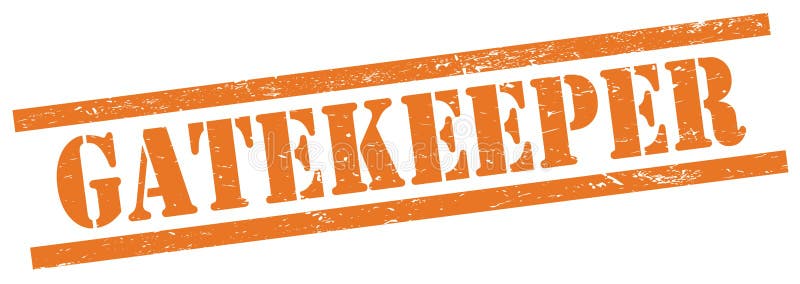 GATEKEEPER Text on Orange Grungy Rectangle Stamp Stock Illustration ...