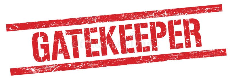 GATEKEEPER Text on Red Grungy Rectangle Stamp Stock Illustration ...